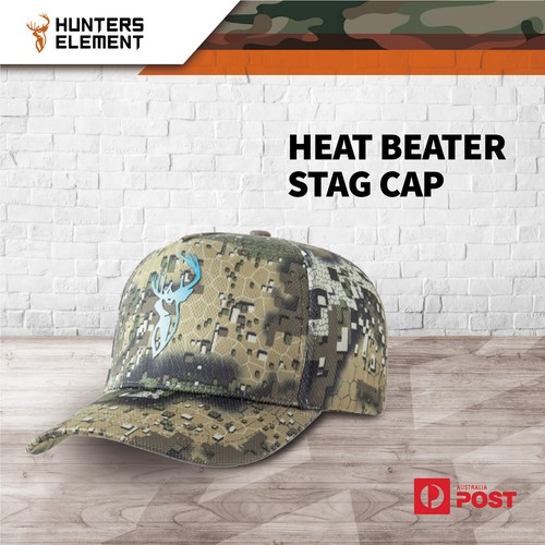 Hunters Element Camo Heat Beater Stag Hunting Cap Hat Mesh Fabric ...