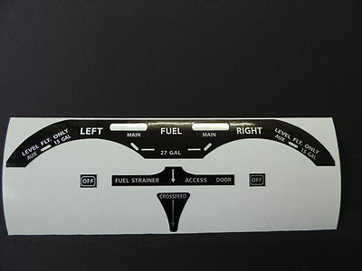 PIPER PA 39 TWIN COMANCHE FUEL PANEL PLACARDS 5 PIECES WITH TIP TANKS ...