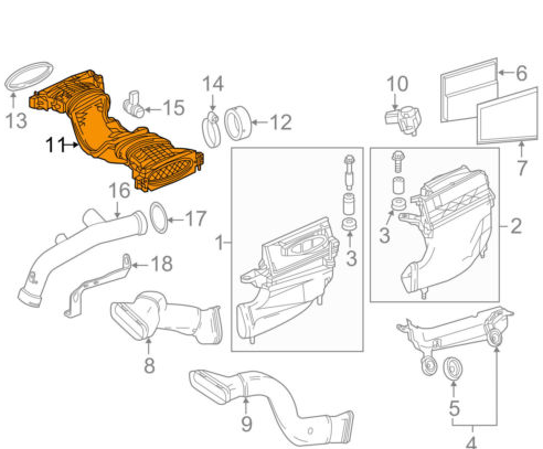 MB E W212 Air Mass Flow Intake Sensor E350 CDI Diesel A6420901642 NEW ...