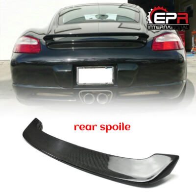 For Porsche Boxster 987 Techart Style Carbon Fiber Rear Trunk Spoiler ...