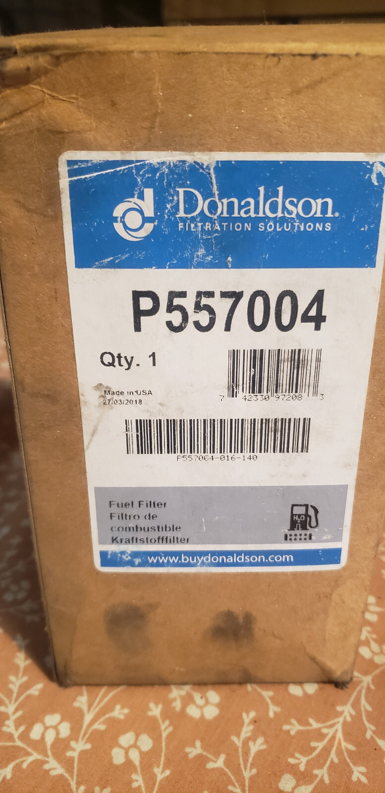 DONALDSON P557004 - Fuel filter cross reference