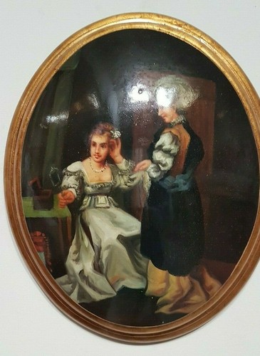 Hand Painted Painting Baroque Golden Frame Classic Style Baroque GOLD ...