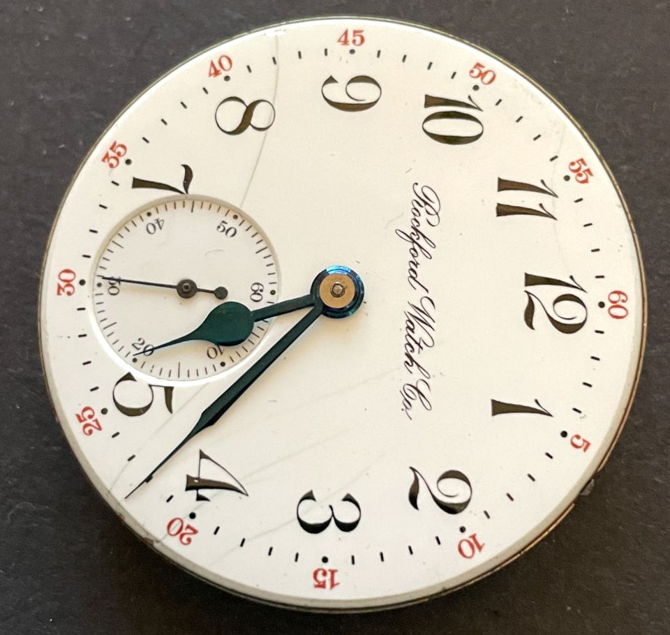 Antique 1899 Rockford Grade 575 Pocket Watch Movement Running Ticks 16s ...