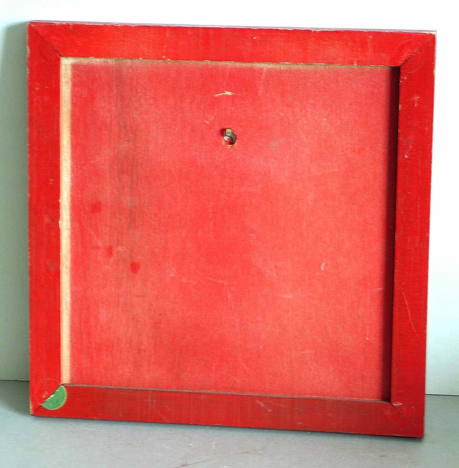 6" Ceramic Tile Trivet Footed Red Wood Frame Chicken Design Linda ...