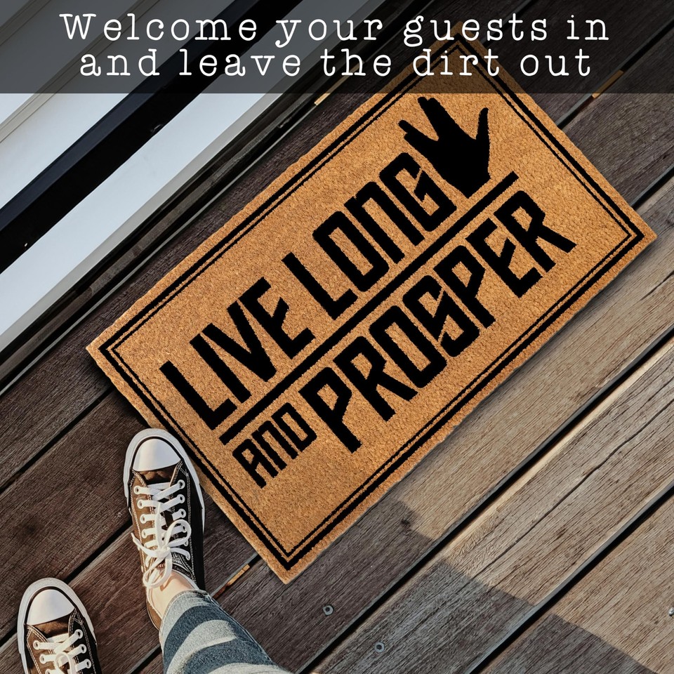Live Long and Prosper Door Mat 30x17 Inch StarTrek Decor StarTrek Gift ...