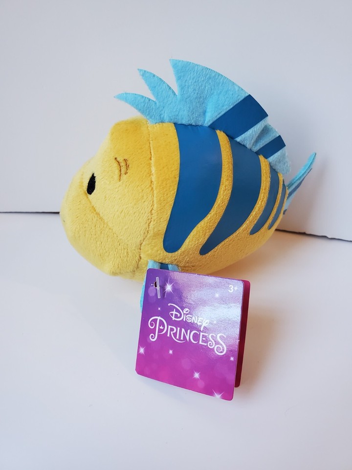 Disney Princess Little Mermaid Animal Plush: 5" Flounder Fish ...