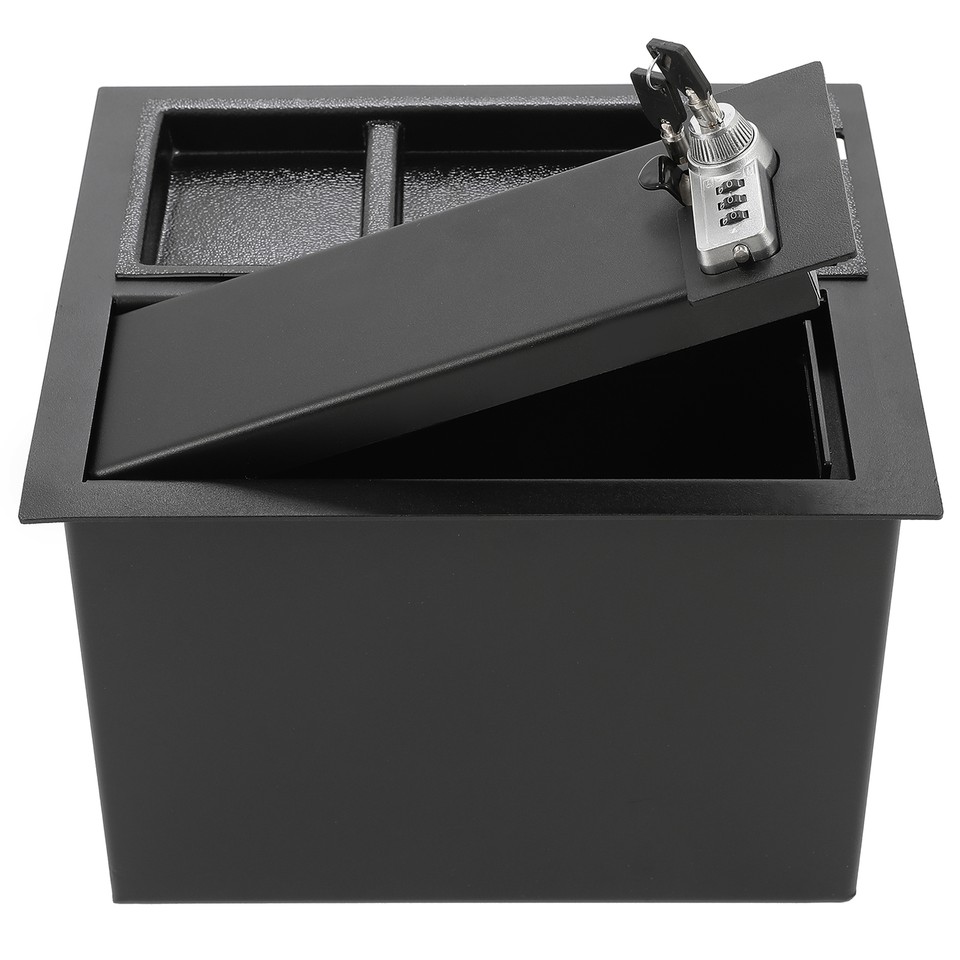 For TOYOTA Tundra 14-2020 2021 Center Console Safe GUN Storage Lock Box ...