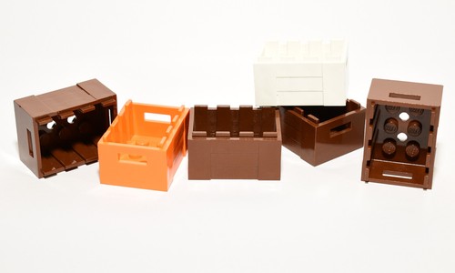 😀 LEGO Crates [Set x6] Brown White Orange City Castle Pirates [*] | eBay UK