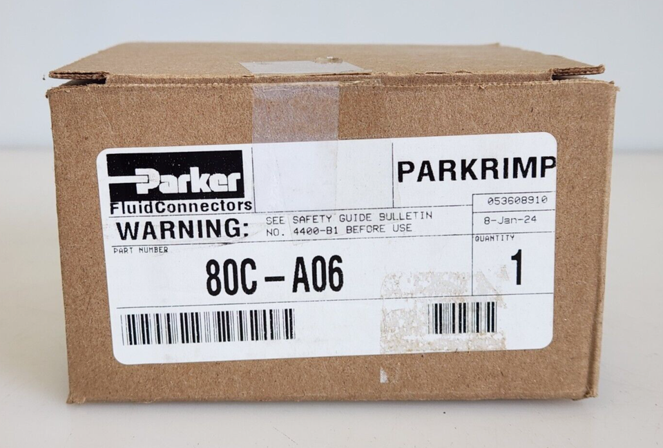 Parker Parkrimp 80C-A06 Crimping Tool Die, 43 Series, -10, 3/8", Yellow ...