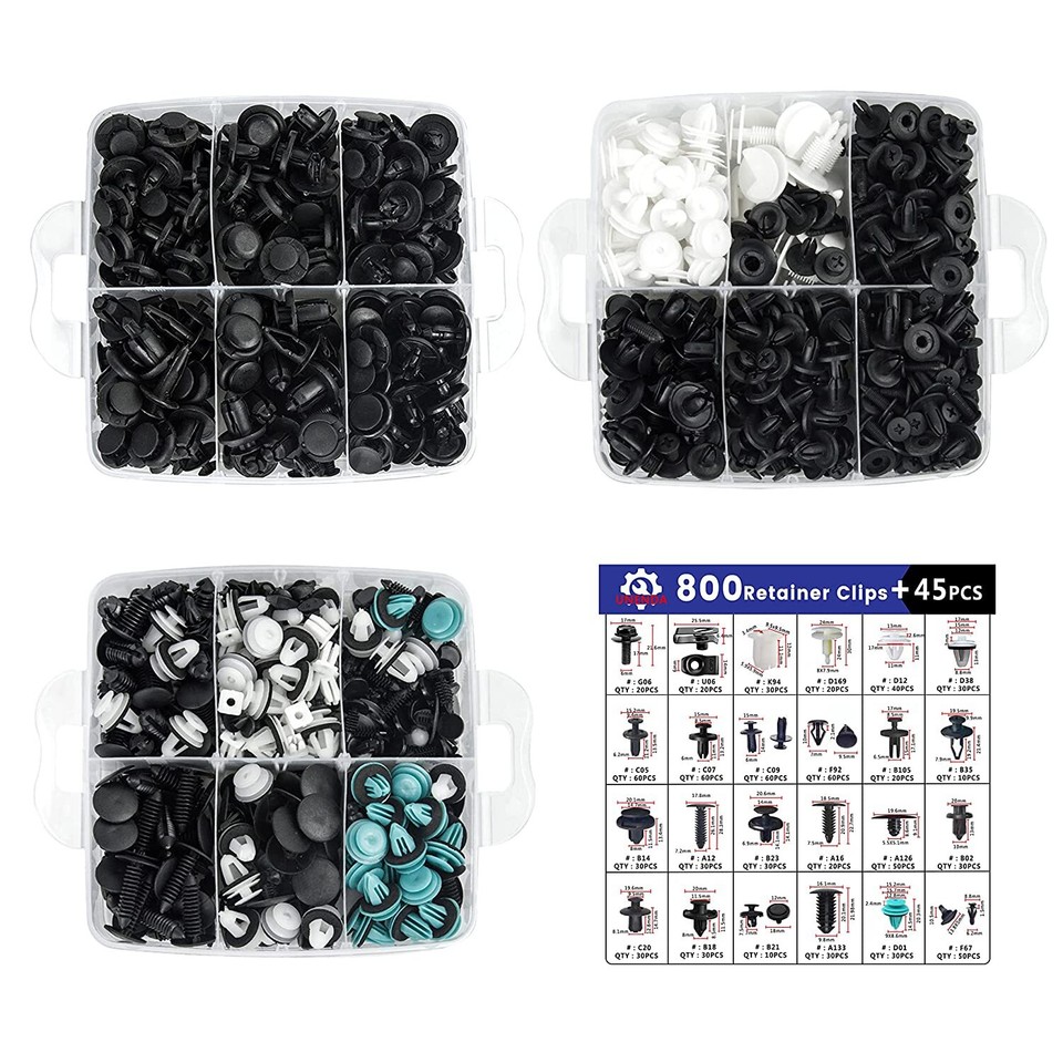 1000pcs Bumper Clips Retainer Auto Car Rivets Fastener Fender Push Pin ...