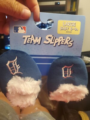 DETROIT TIGERS- MLB Baseball Baby Team Slippers/Shoes 6-9 Months Large ...