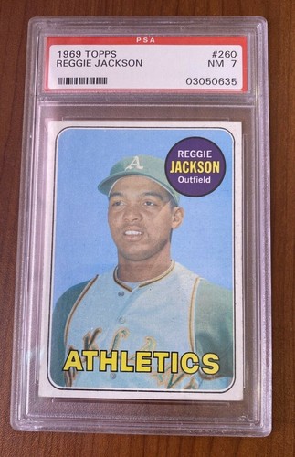 1969 TOPPS REGGIE JACKSON #260 PSA 7** ROOKIE CARD** NICELY CENTERED ...
