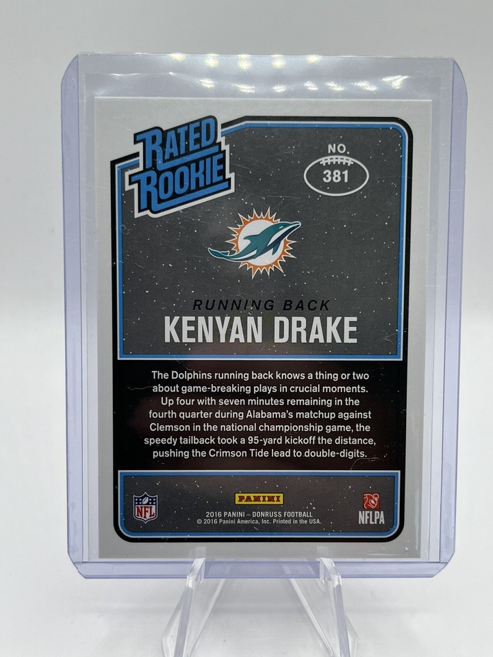 Kenyan Drake (RC) - Panini - Donruss Optic - Rated Rookie Parallel #181 ...