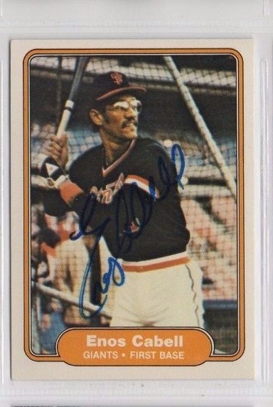 Enos Cabell 1982 Fleer signed auto autographed card Astros | eBay