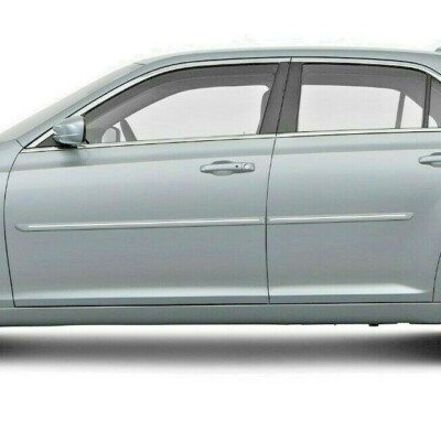 2005-2010 Chrysler 300 Painted Body Side Moldings w/ Chrome Inserts #CF ...