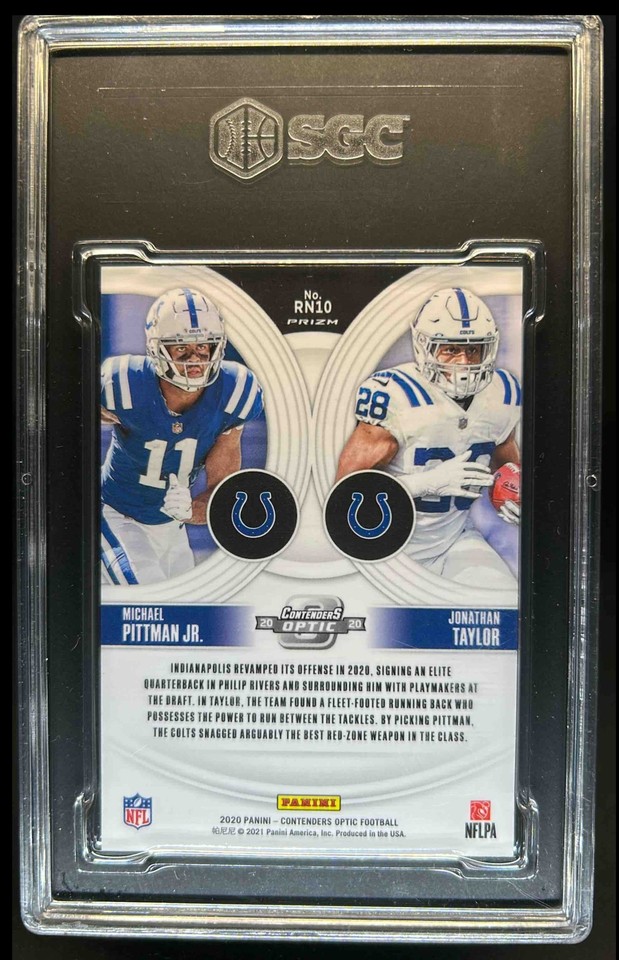 2020 Contenders Optic Jonathan Taylor Pittman Jr. Round Numbers #RN10 ...