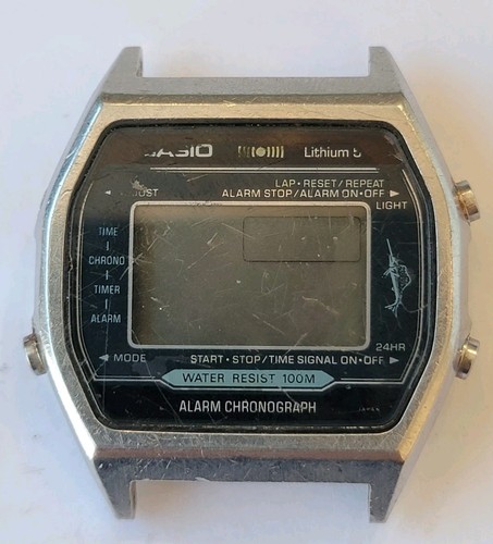 A940 Vintage Casio Blue Marlin Digital Quartz Watch Needs Repair H101 4 ...