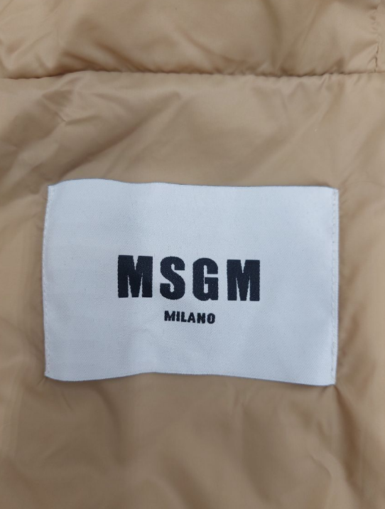 MSGM MILANO Women's Beige Logo-Printed Hood Down Puffer Jacket - Size 50 | eBay UK