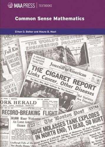 Common Sense Mathematics by Ethan D. Bolker: Used 9781939512109| eBay