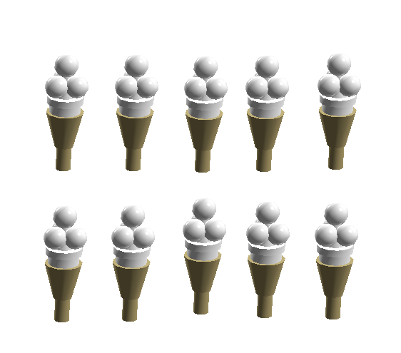 LEGO Ice Cream Tan Cones White Scoops Lot of 10 Minifigure Food | eBay