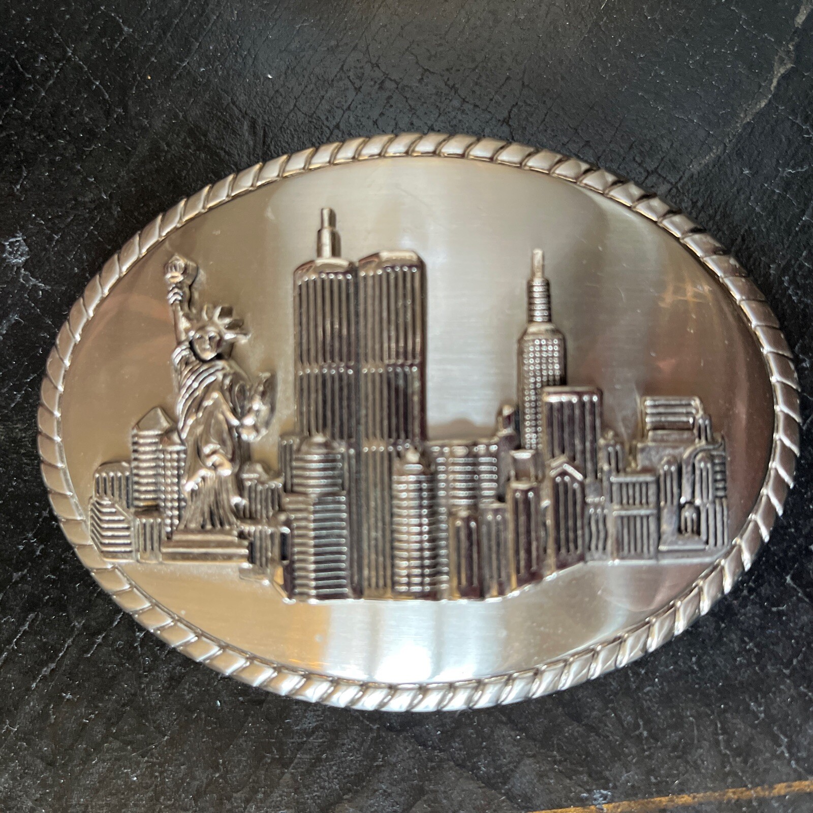 Vintage NYC Belt Buckle Statue Of Liberty Twin Towers Unisex 9/11 | eBay