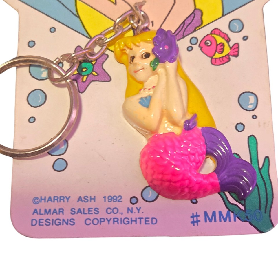 Vintage Kids Expression Merry Mermaid Key Chain Pink Tail 1992 | eBay