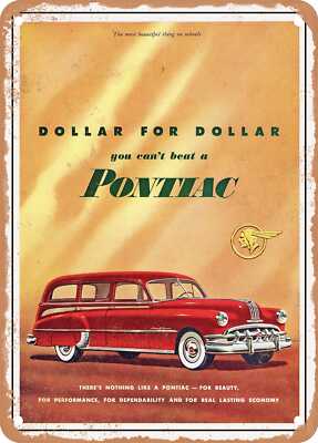 METAL SIGN - 1950 Pontiac Chieftain All Steel Station Wagon Vintage Ad ...
