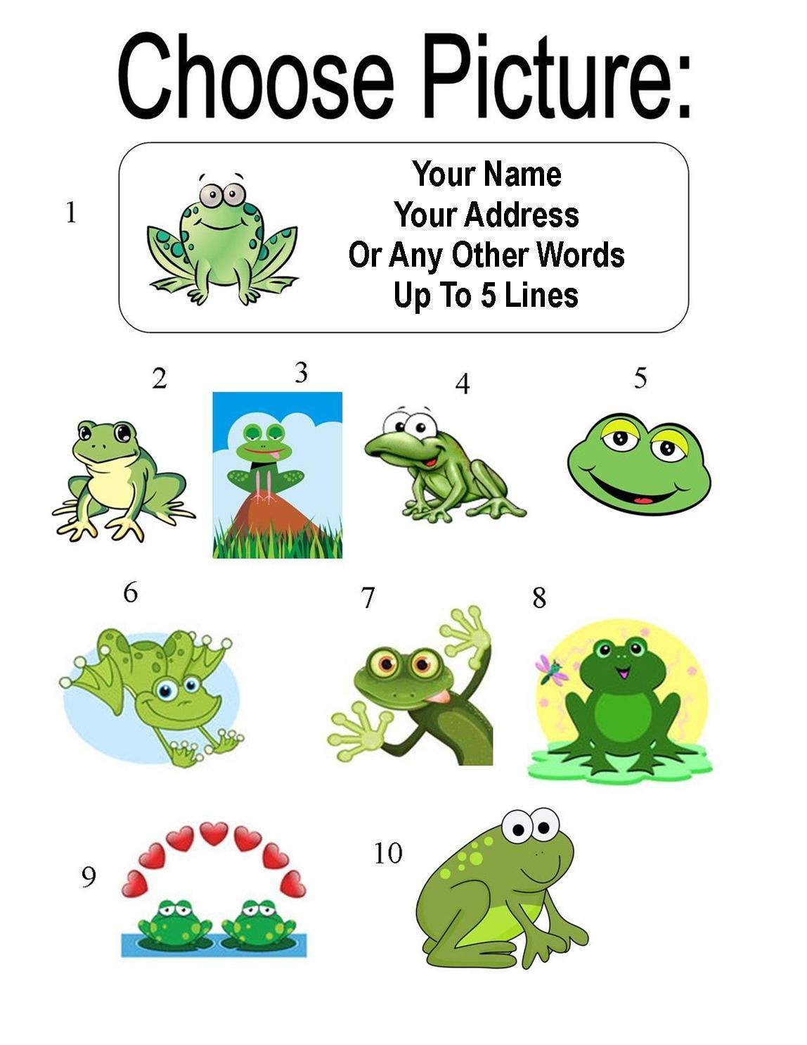 30 Cartoon Frog Personalized Address Labels | eBay