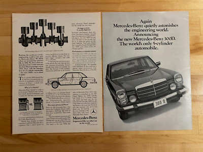 1975 Vintage Print Ad Mercedes-Benz 300D | eBay