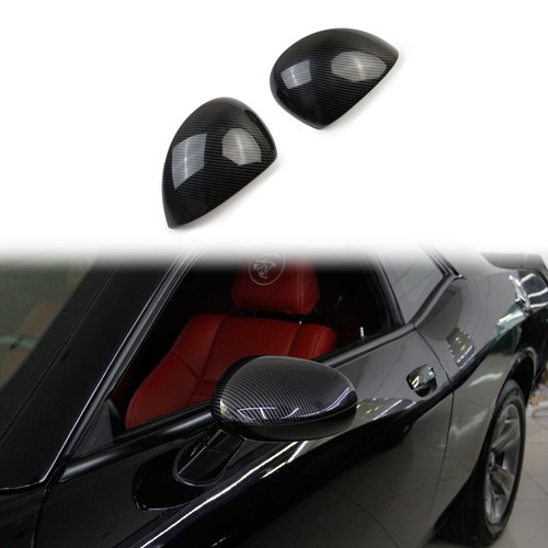 Carbon Fiber Style Side Rearview Mirror Guard Trim Cover For Dodge ...