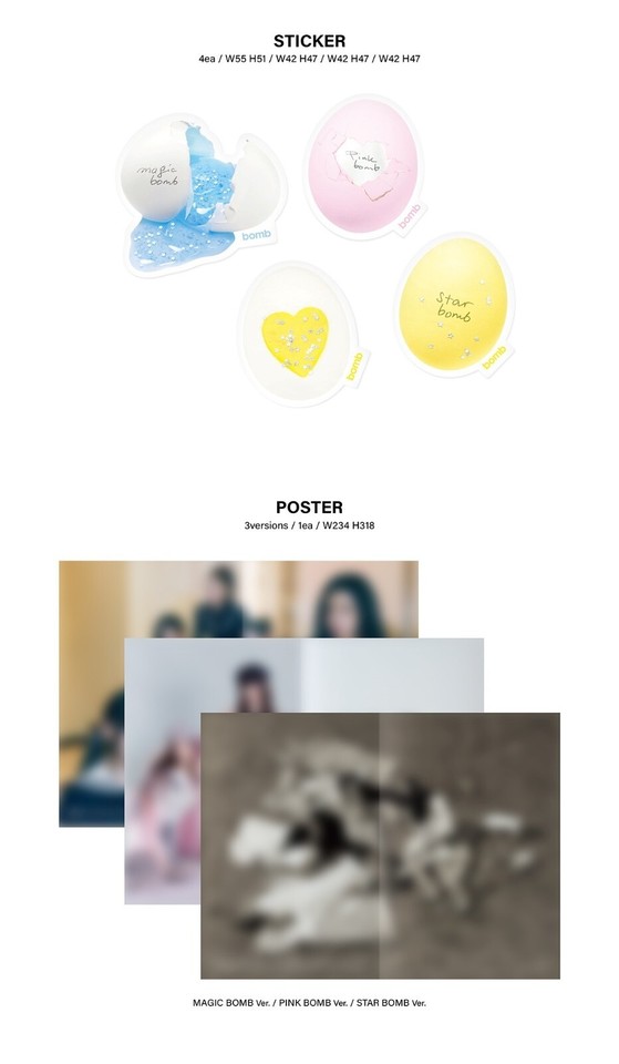 ILLIT 3rd Mini Album bomb PINK BOMB Ver. CD+P.Book+2p P.Card+Sticker ...