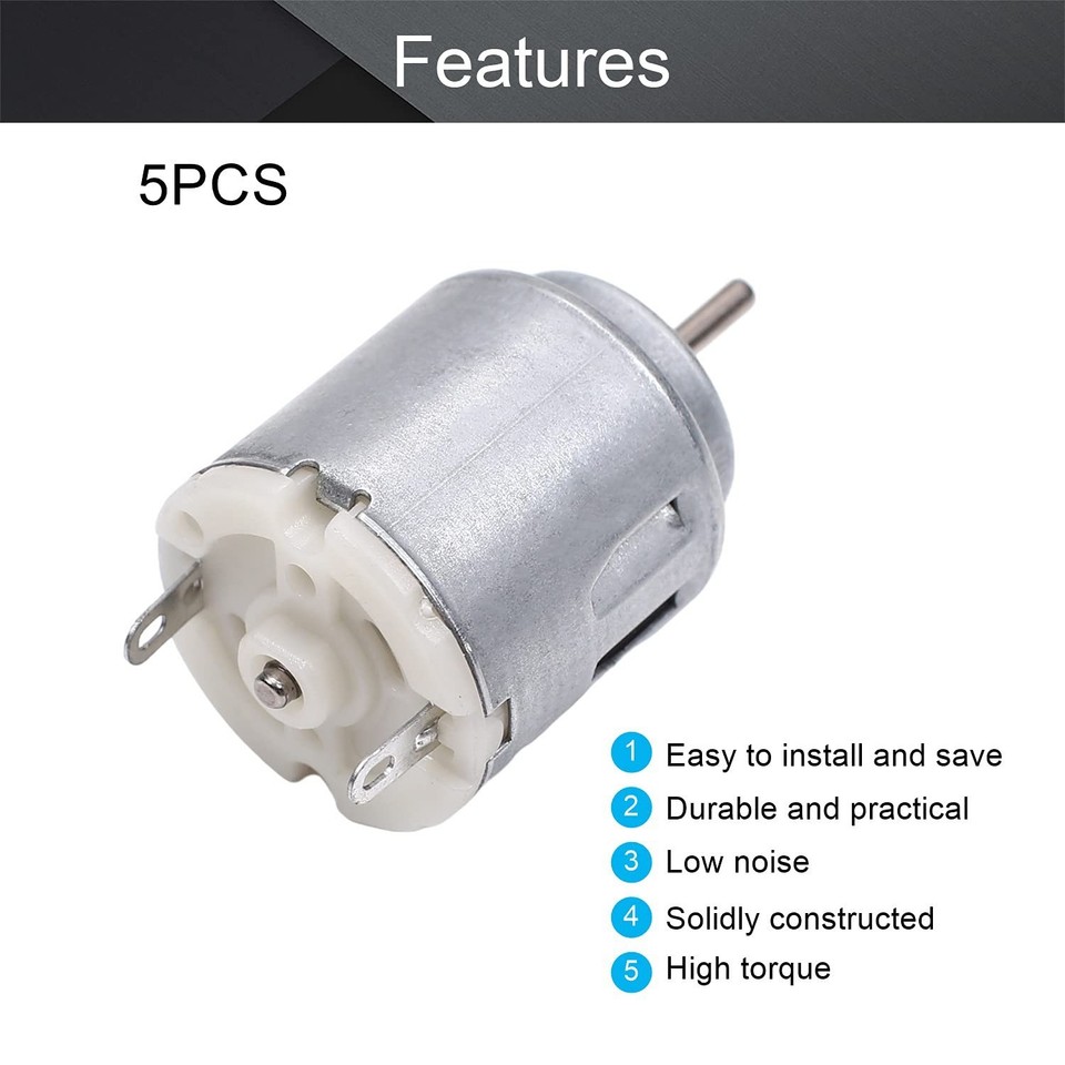 DC Micro Motor 1.5-6V 5000-20000RPM Round Shaft for RC Boat Car Toy ...