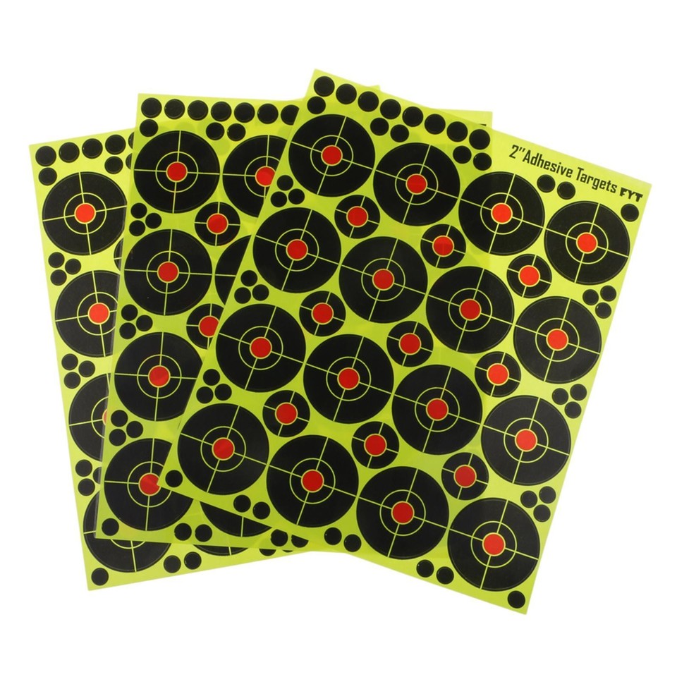 160pcs Shooting Targets 2'' Reactive Splatter Glow Florescent Paper ...