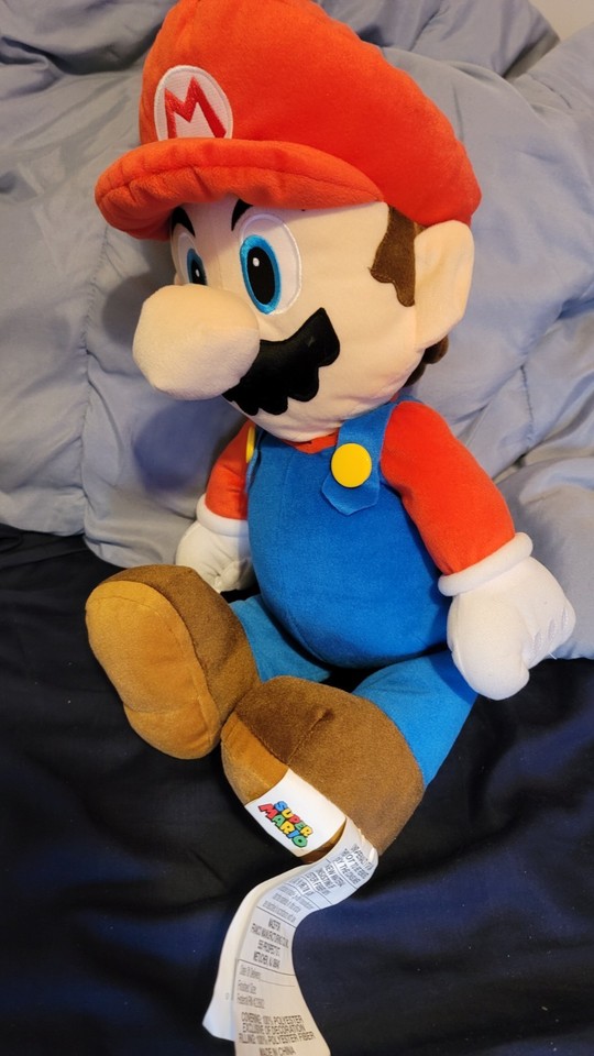 Super Mario Bros Mario Jumbo Plush 22” Large Stuffed Toy Nintendo 2015 ...