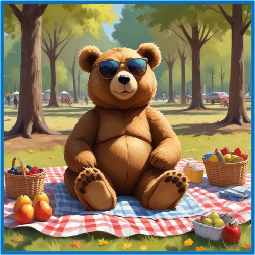 30 Custom Cool Summer Bear Picnic Personalized Address Labels | eBay