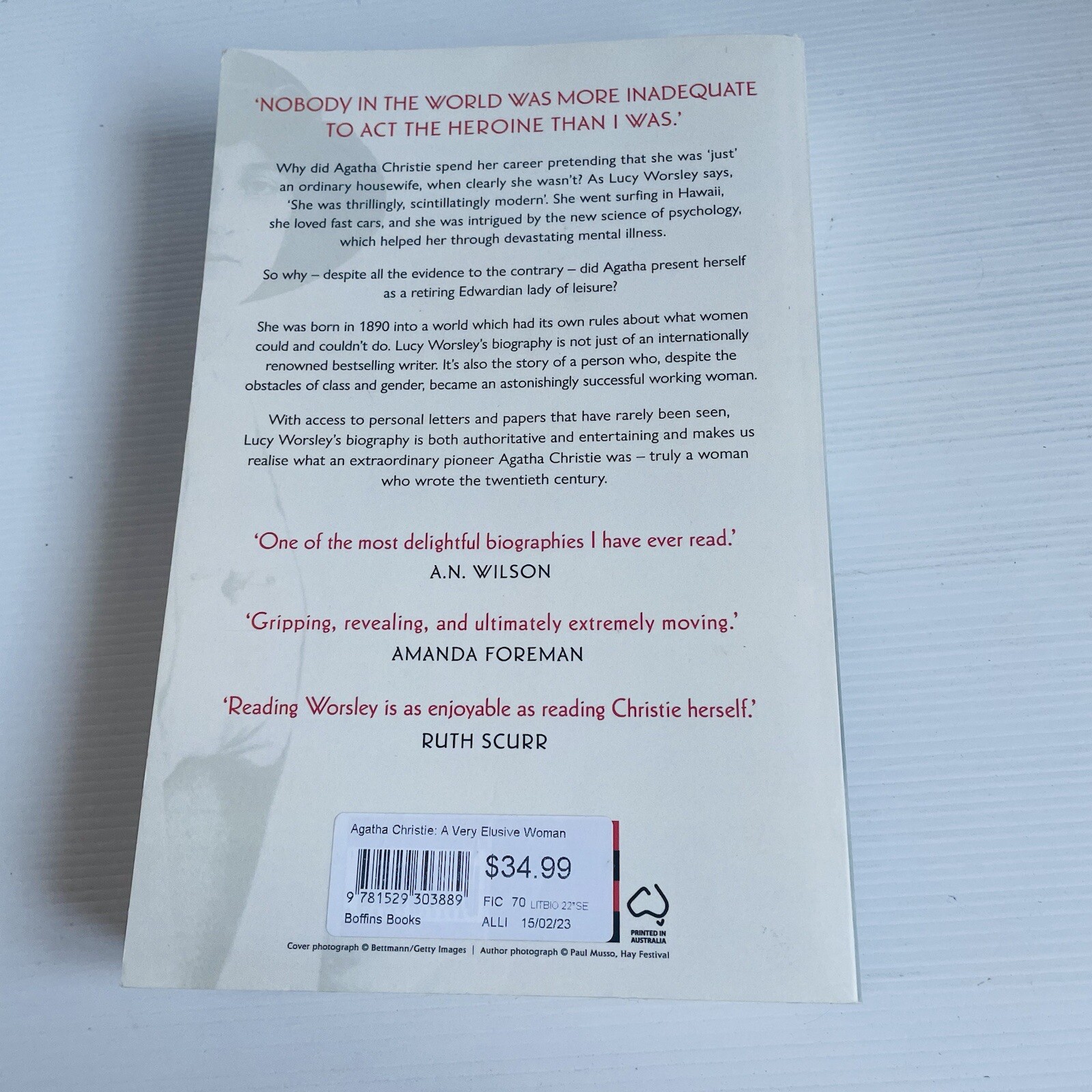 Agatha Christie A Very Elusive Woman Lucy Worsley | eBay