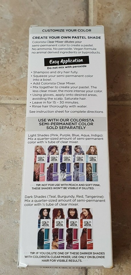 New L'Oreal Colorista Clear Mixer For Semi Permanent Hair COLOR COLO ...