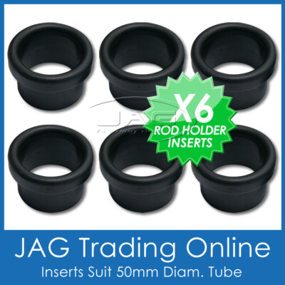 6 x 50mm NYLON ROD HOLDER INSERT PROTECTORS - Fishing Bait Board/Rocket ...