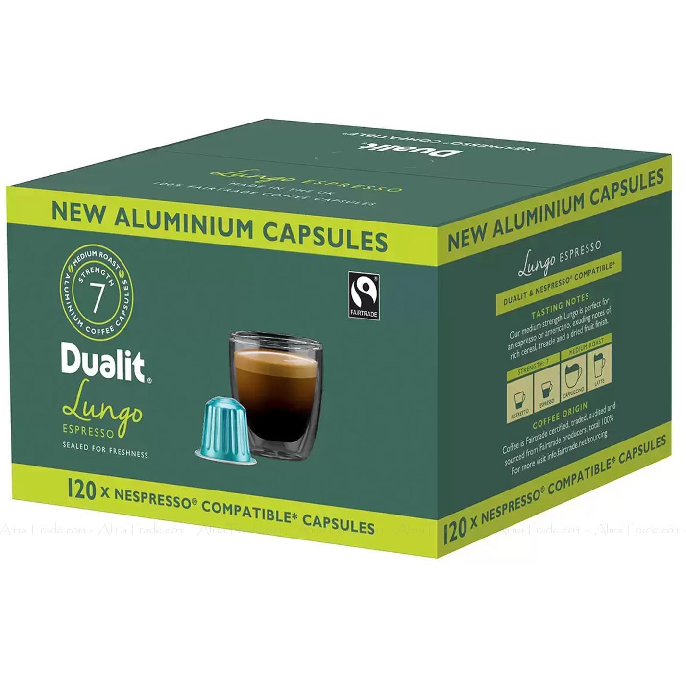 Dualit Aluminium Coffee Drink Cup Aluminium Capsules Lungo Strong Pack 120 Pods | eBay