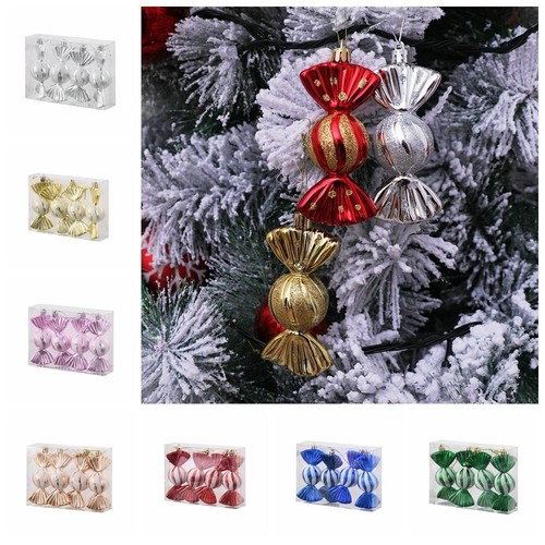 4pcs Electroplating Colorful Candy Christmas Candy Pendants Party | eBay
