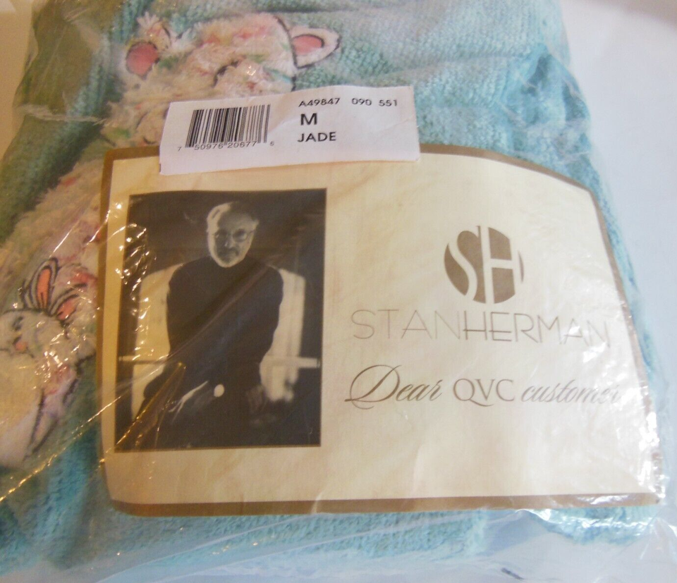 VTG Stan Herman QVC Jade (Jadeite) Green NUBBY Bear Chenille Lounge Set ...