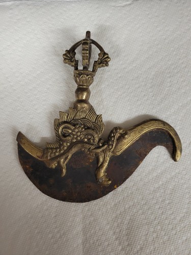 VINTAGE ANTIQUE TIBETAN BRONZE BUDDHIST KARTIKA RITUAL KNIFE | eBay