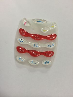 Nokia 3315 Crystal Keypad Replacement in Red & White Brand New in ...