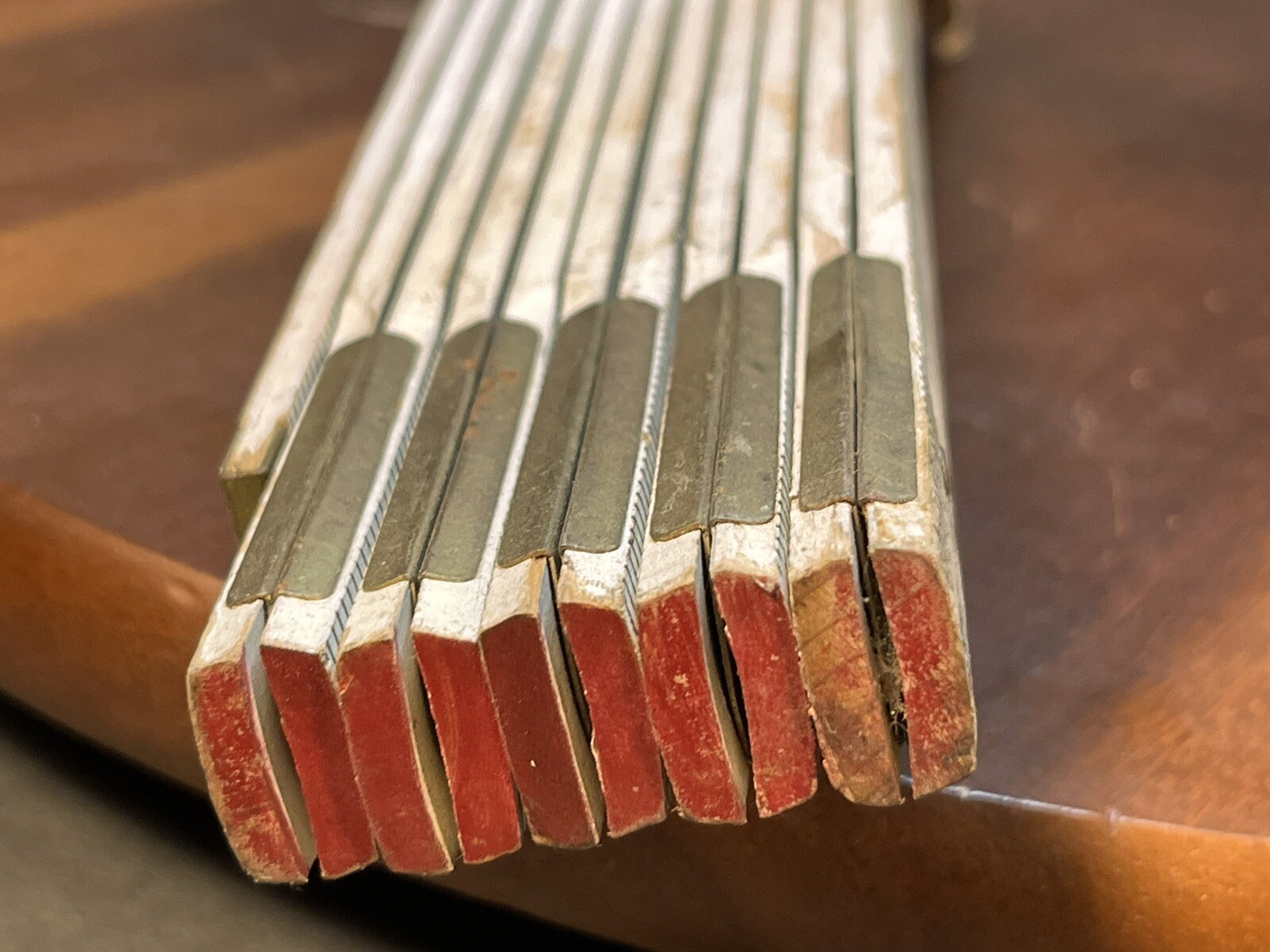 VINTAGE LUFKIN TWO WAY NO. 066F & 066 RED END SPRING JOINT 72" FOLDING ...