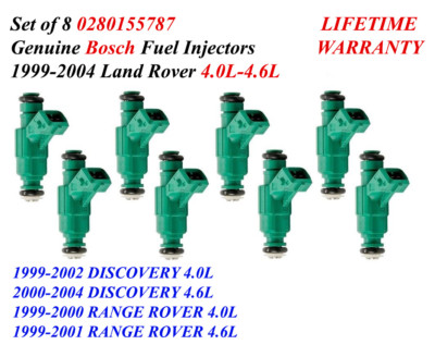 8X Genuine Bosch Fuel Injectors for Range Rover Land Rover Discovery 4 ...
