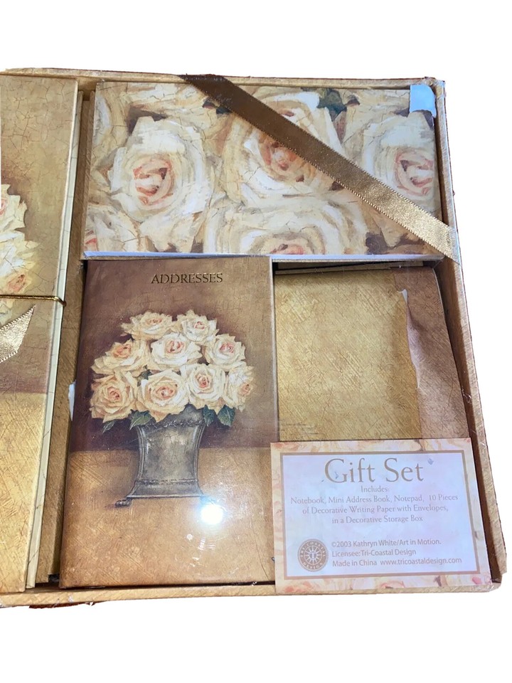 GOLDEN ROSE Stationary Gift Set by Tri-coastal Designs | eBay