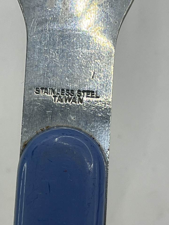 Vintage Silverware Blue Handles Stainless Steel Flatware 57 Pieces ...