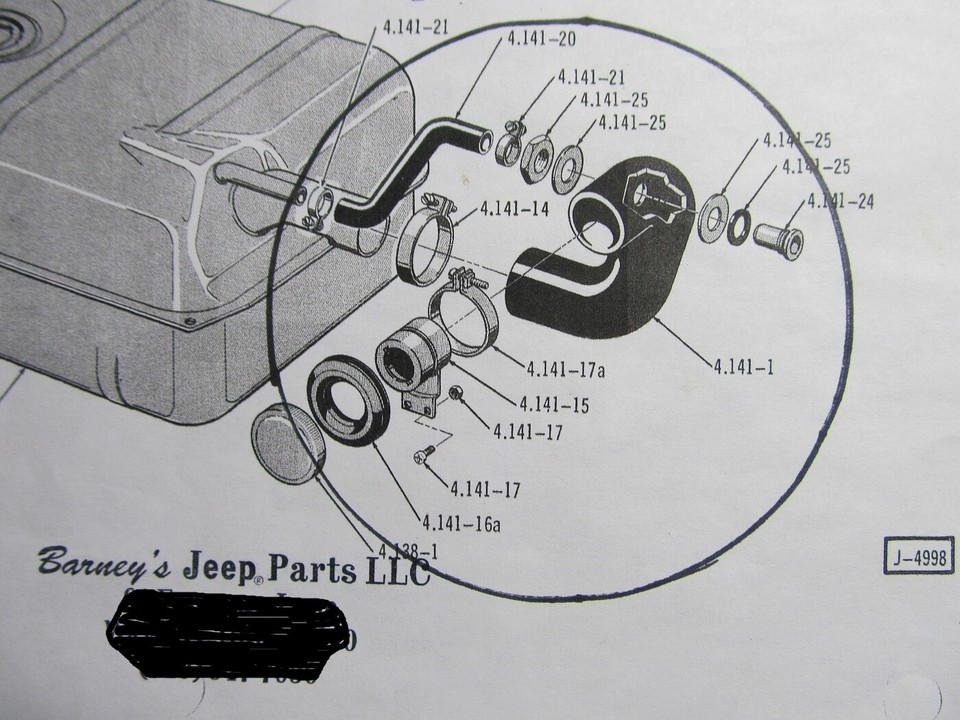 FITS JEEP CJ5 CJ6 1970 - 1975 FUEL HOSE COMPLETE KIT 992965 & 992736 ...
