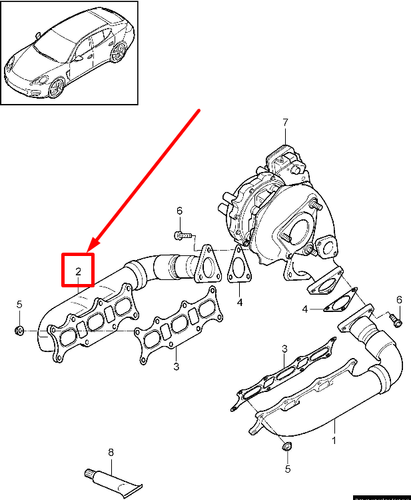PORSCHE MACAN 95B Exhaust Manifold 958.111.130.21 95811113021 NEW ...