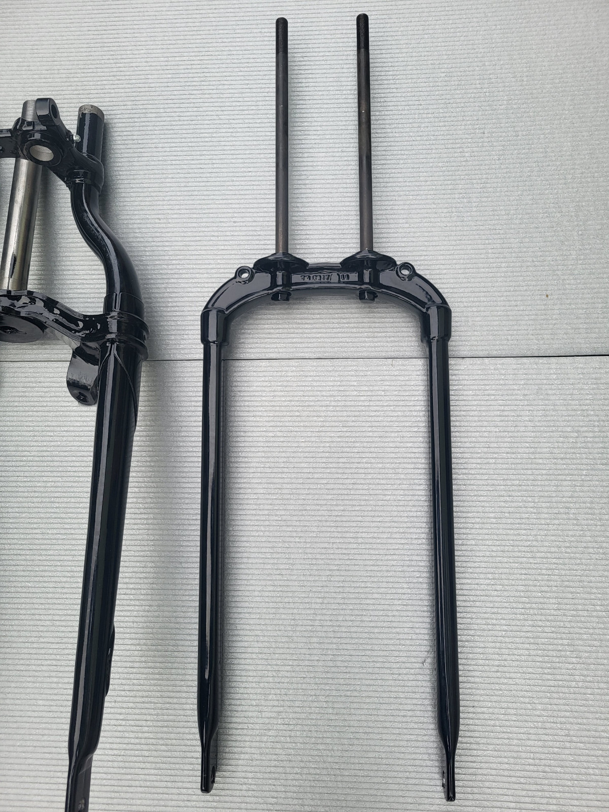 Harley UL Knucklehead Flathead Black Springer Front Fork Inline | eBay